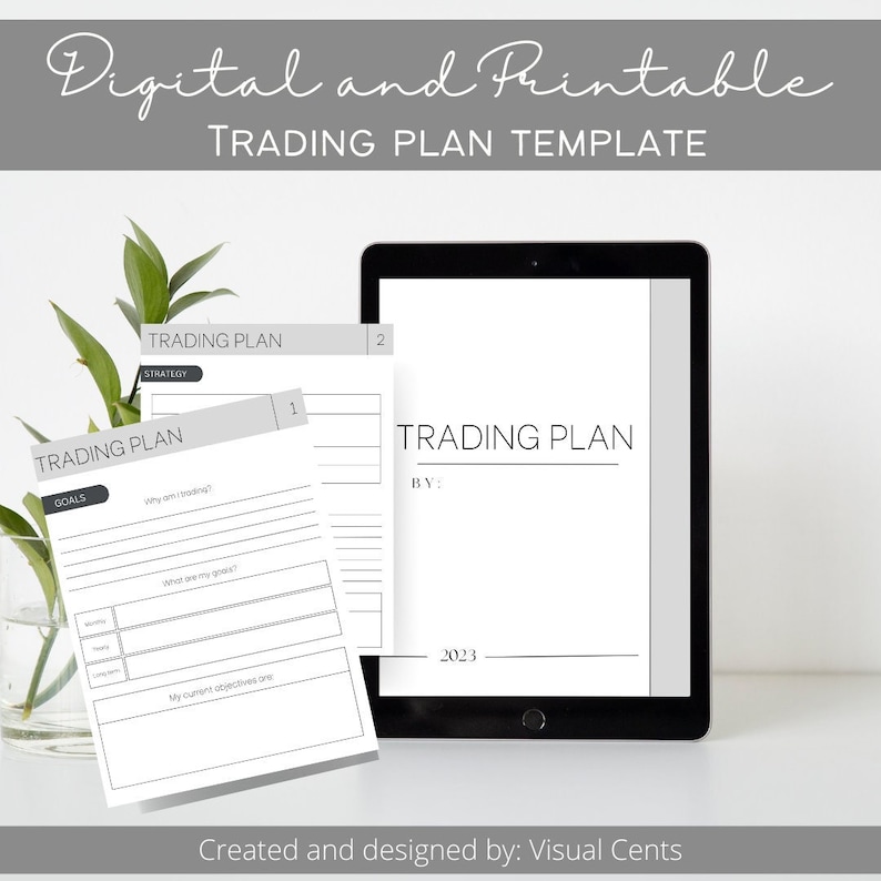 Digital Trading Plan Template | Options Trading Plan Template | Forex ...