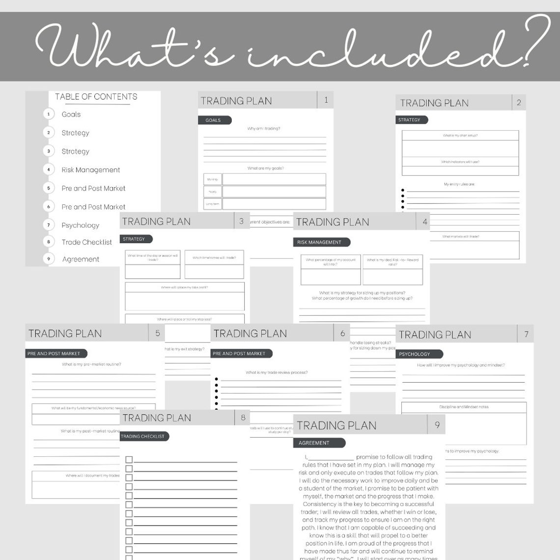 Digital Trading Plan Template | Options Trading Plan Template | Forex ...