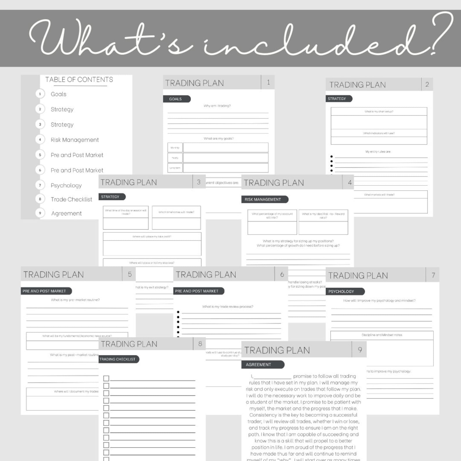Digital Trading Plan Template | Options Trading Plan Template | Forex ...
