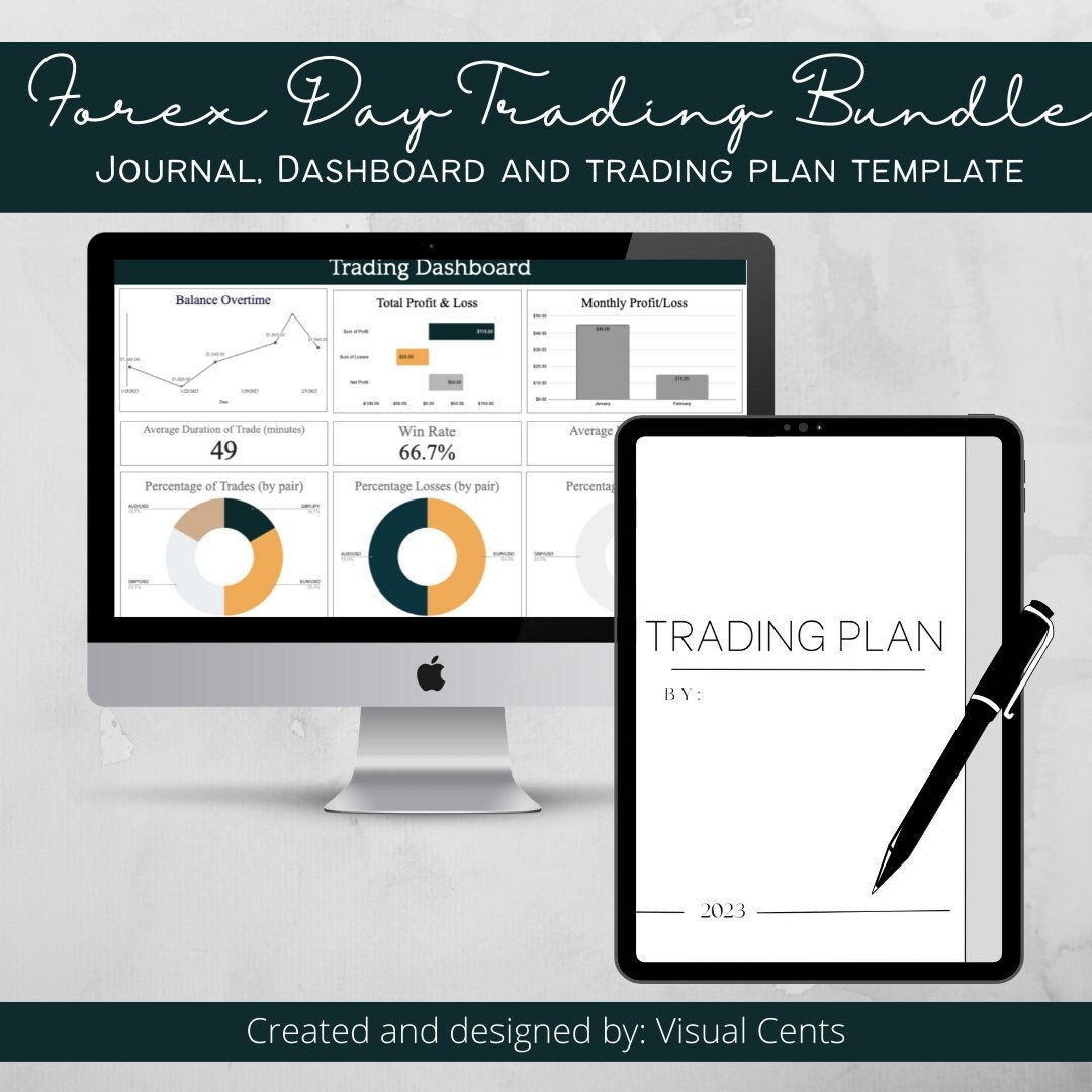 Simple Forex Day Trading Journal, Dashboard and Trading Plan Template ...