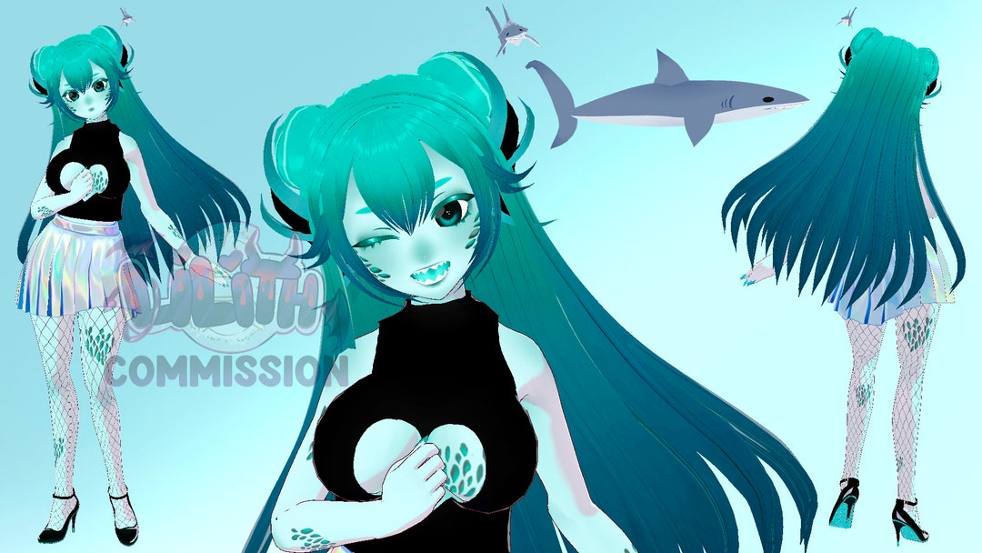 3D Vtuber Model / Vroid Model / Mermaid Girl - Etsy