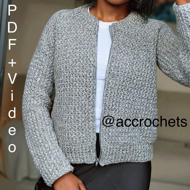Crochet Zip Cardigan - Etsy