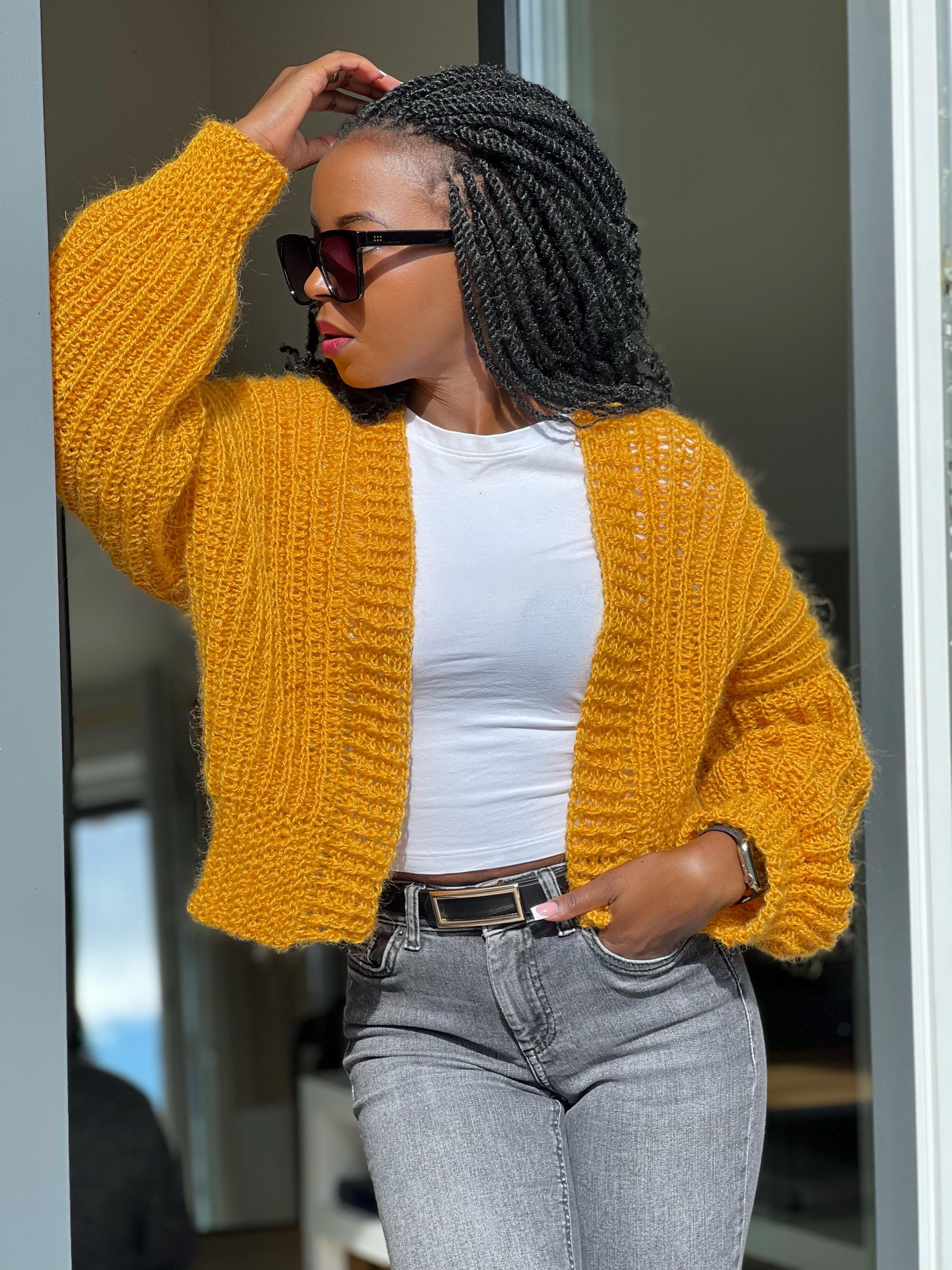 Crochet Pattern - Ribbed Cardigan - Mohair- Light, and Airy ...