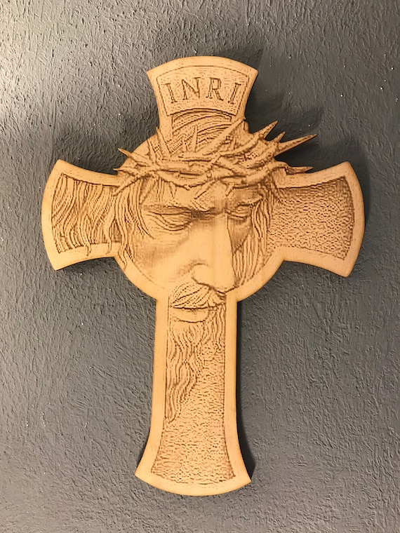 3D Cross Laser Engraved - Etsy