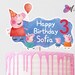 Peppa Pig Cake Topper DIGITAL FILE PERSONALIZED Peppa Birthday Cake ...