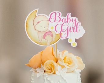 Moon Cake Topper Printable - Etsy