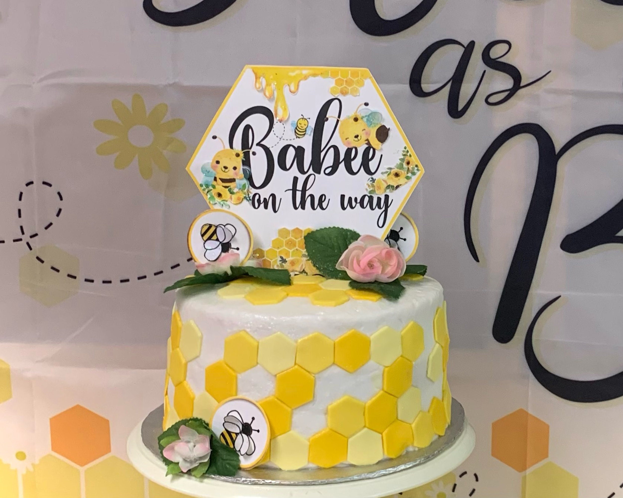 Bumble Bee Baby Shower Cake Topper - DIGITAL FILE - Babee on the Way ...