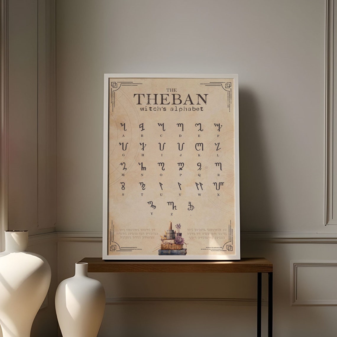 The Witch's Alphabet | Theban Alphabet Grimoire Sheet | Book of Shadow ...