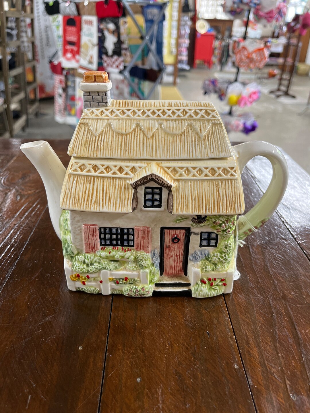 Annie Rowe Novelty Teapot the Village - Etsy