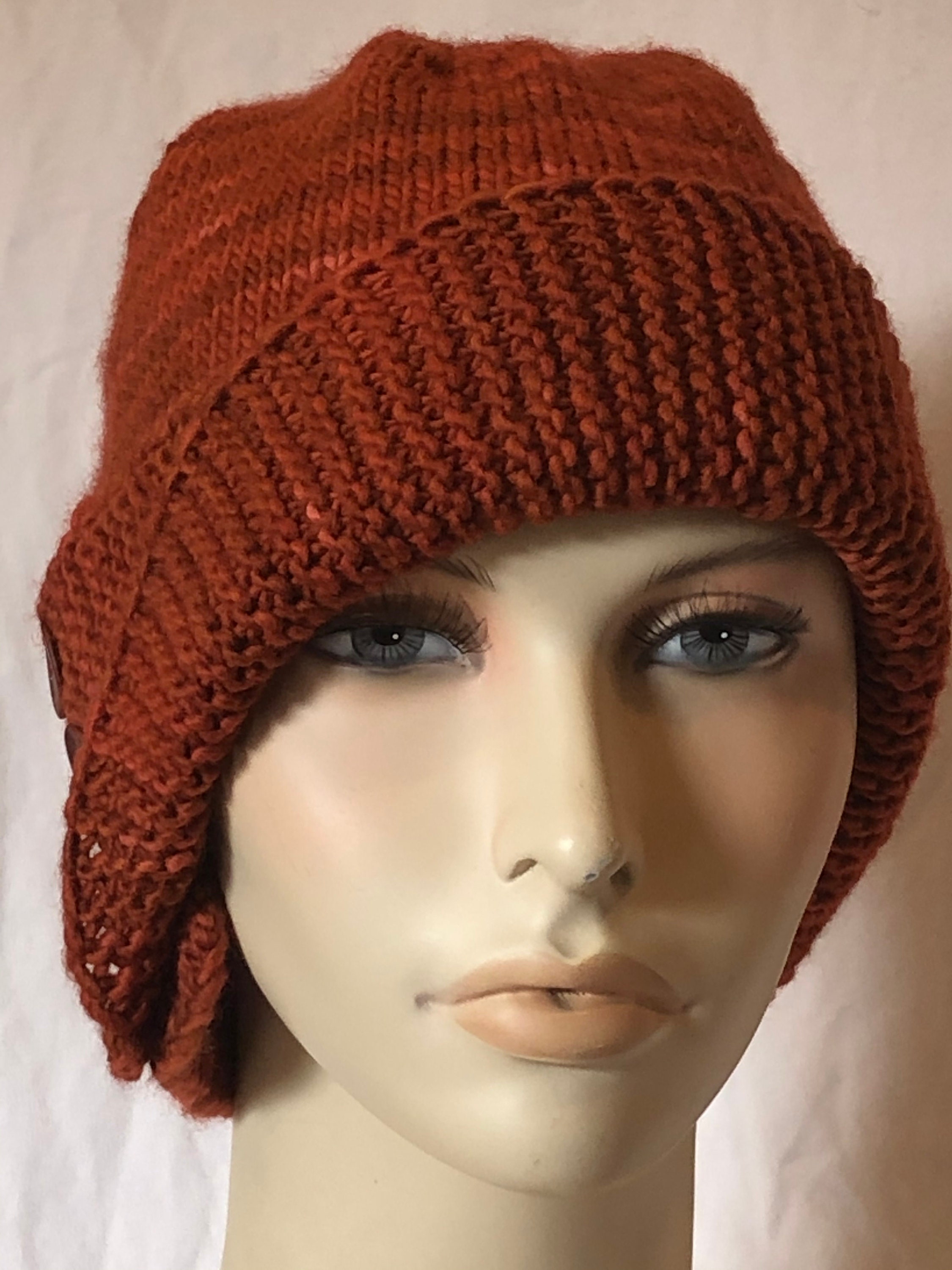 Merino Wool Rust Hat Vintage Girl - Etsy