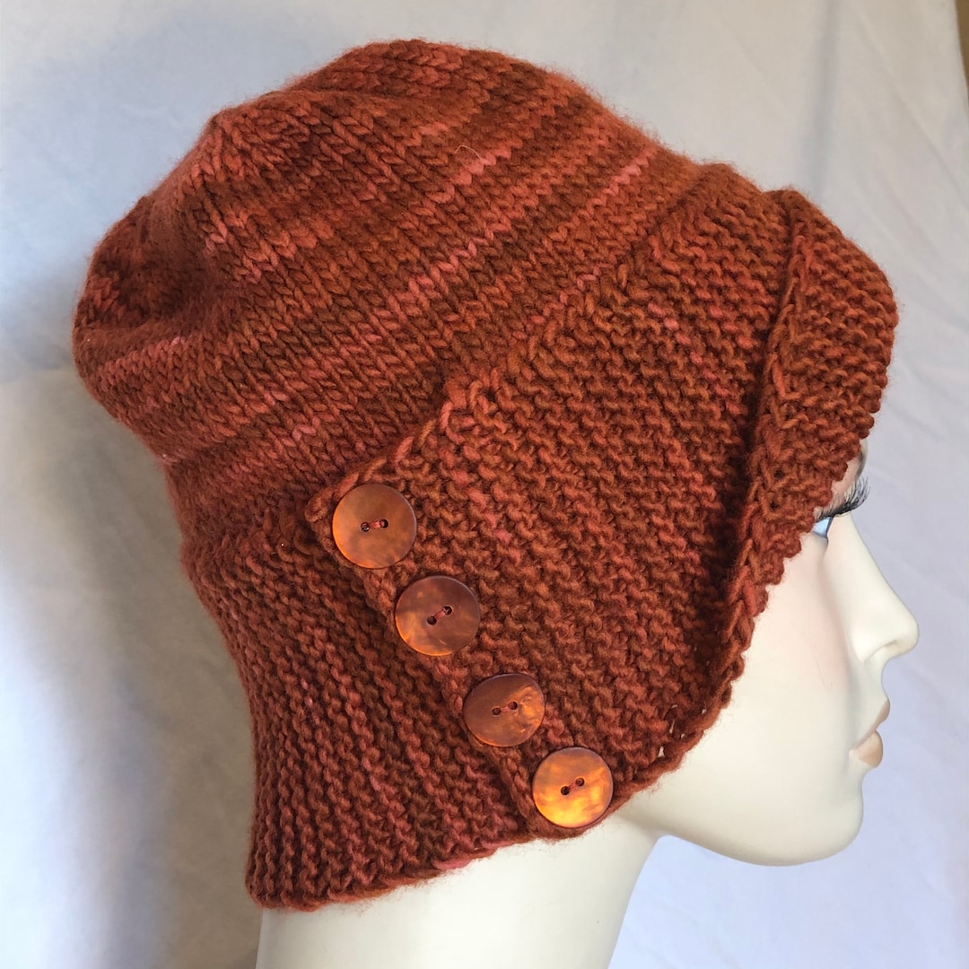 Merino Wool Rust Hat Vintage Girl - Etsy