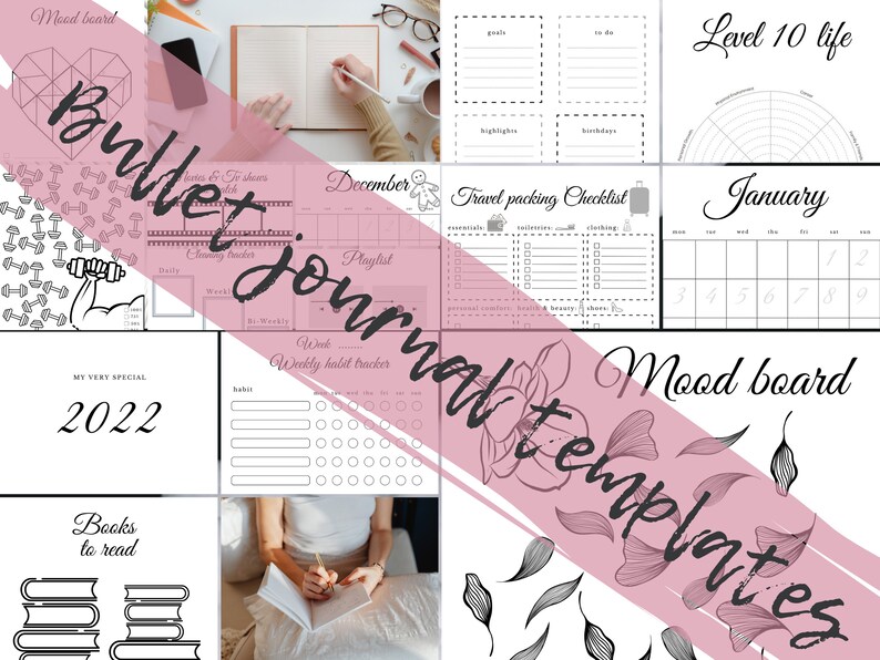50 Printable Bullet Journal Templates Printable Premadebujo Printable ...