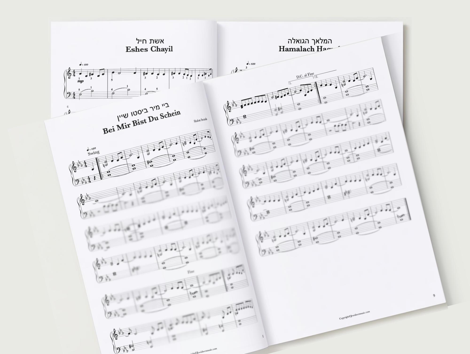 Jewish Easy Piano Songs Collection - Etsy