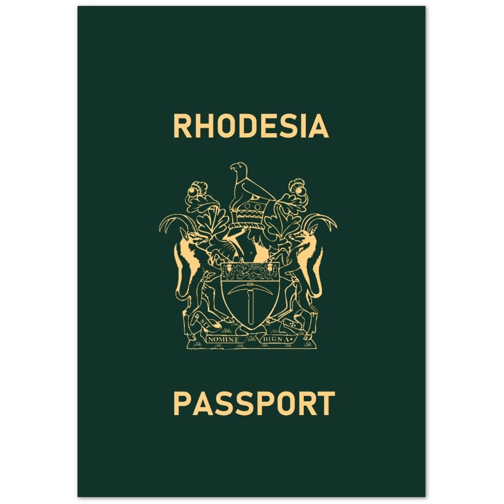 Personalized Rhodesia Passport: A6 Notebook With Historical Design and ...
