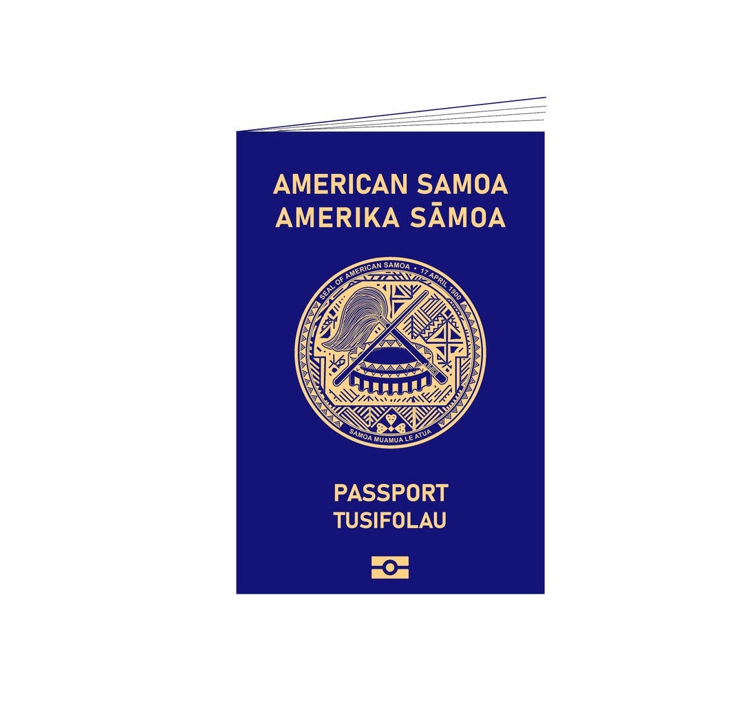 Personalized American Samoa Passport: A6 Notebook With - Etsy