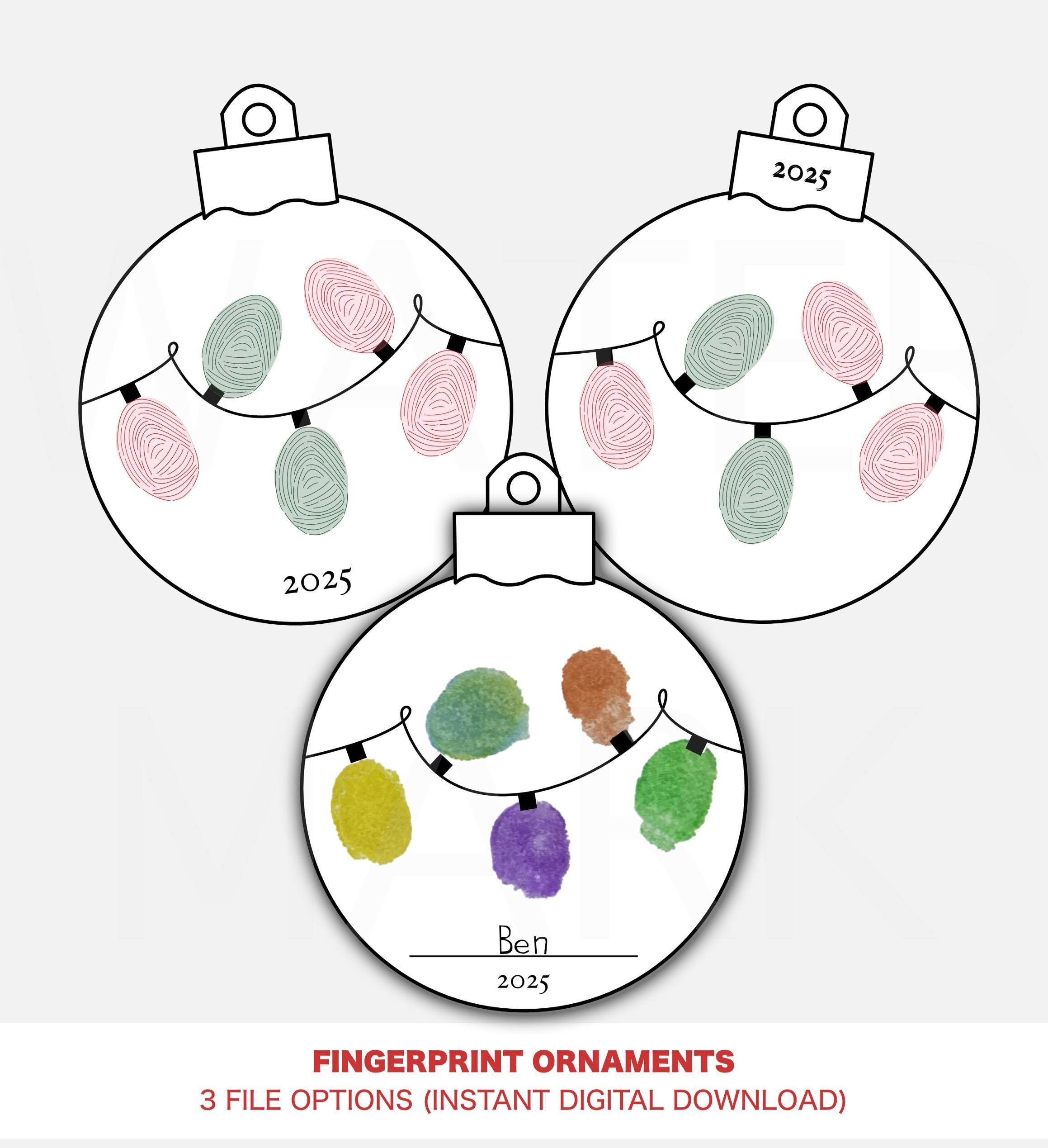 Fingerprint Christmas Ornament Craft Printable – Kids Holiday Art ...