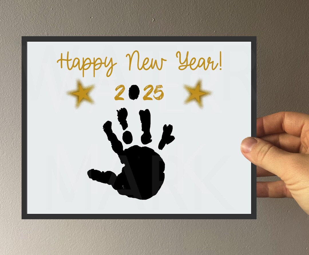New Years 2025 Handprint & Fingerprint Art - Holiday Craft for Kids ...