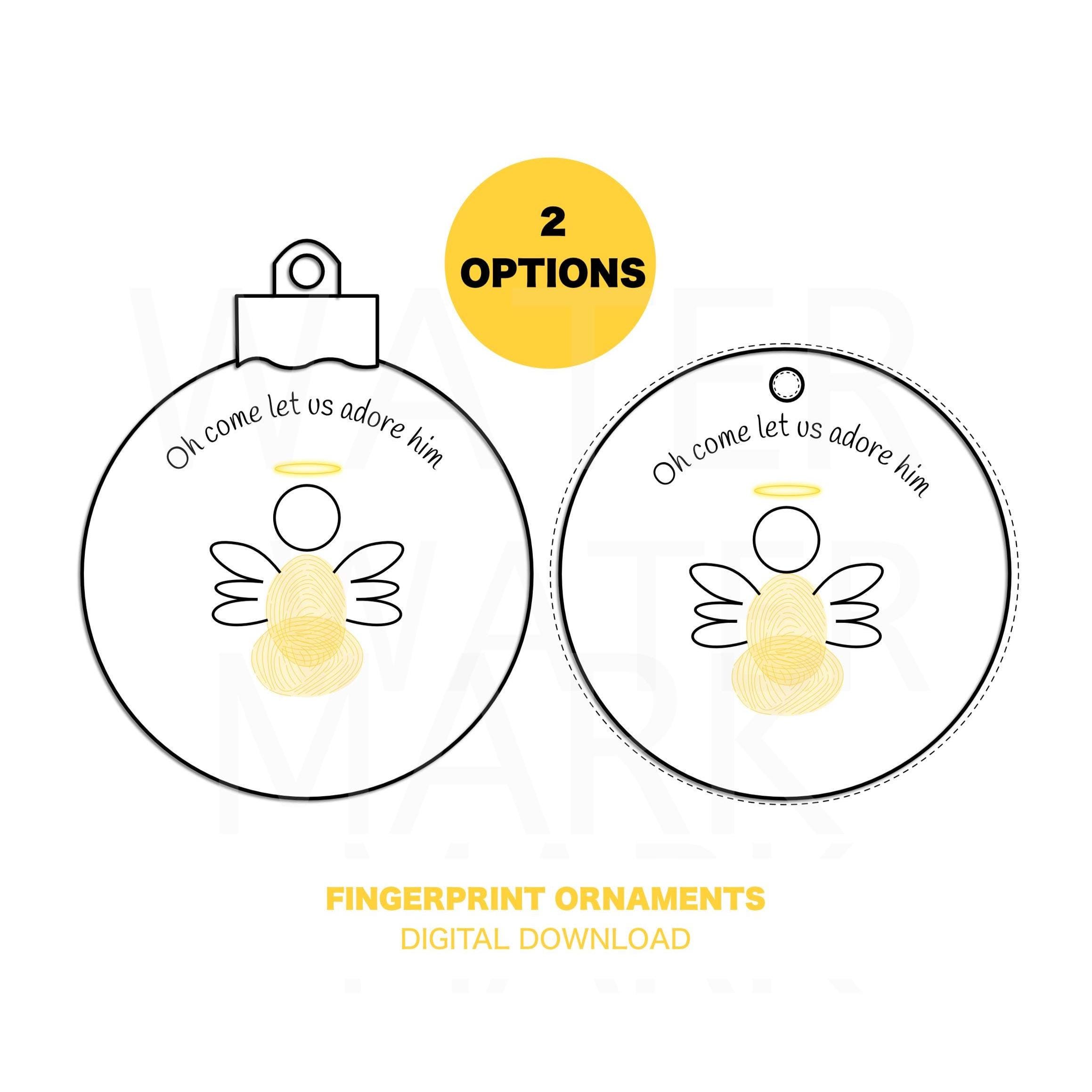 Christmas Angel Fingerprint Ornaments - Nativity Kids Craft - Christmas ...