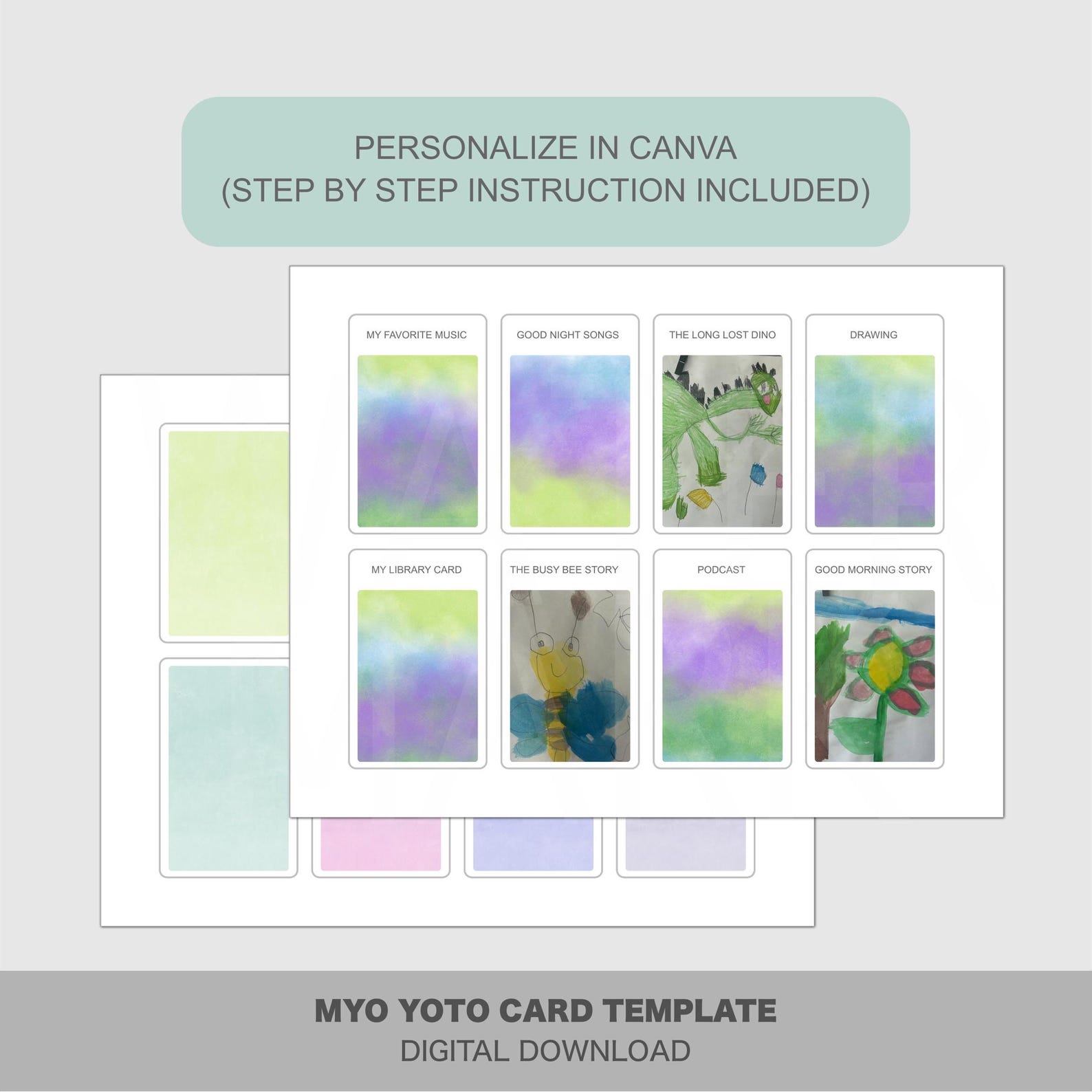 MYO Yoto Card Template - Personalize in Canva - Personalized Yoto Cards ...