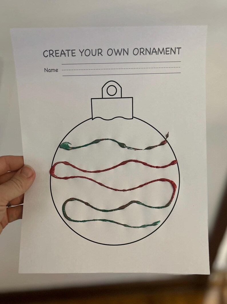 Blank Christmas Ornament Coloring Page – Kids Holiday Craft - Make Your ...