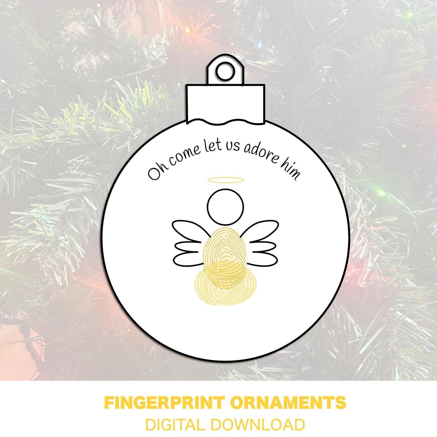 Christmas Angel Fingerprint Ornaments - Nativity Kids Craft - Christmas ...