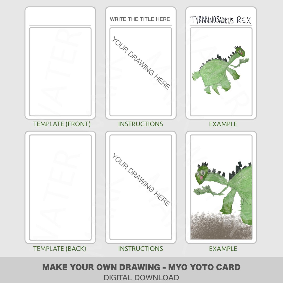 MYO Yoto Card Template Make Your Own Drawing Card Digital File ...