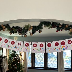 Fingerprint Christmas Garland - Christmas Banner Craft - Holiday School ...