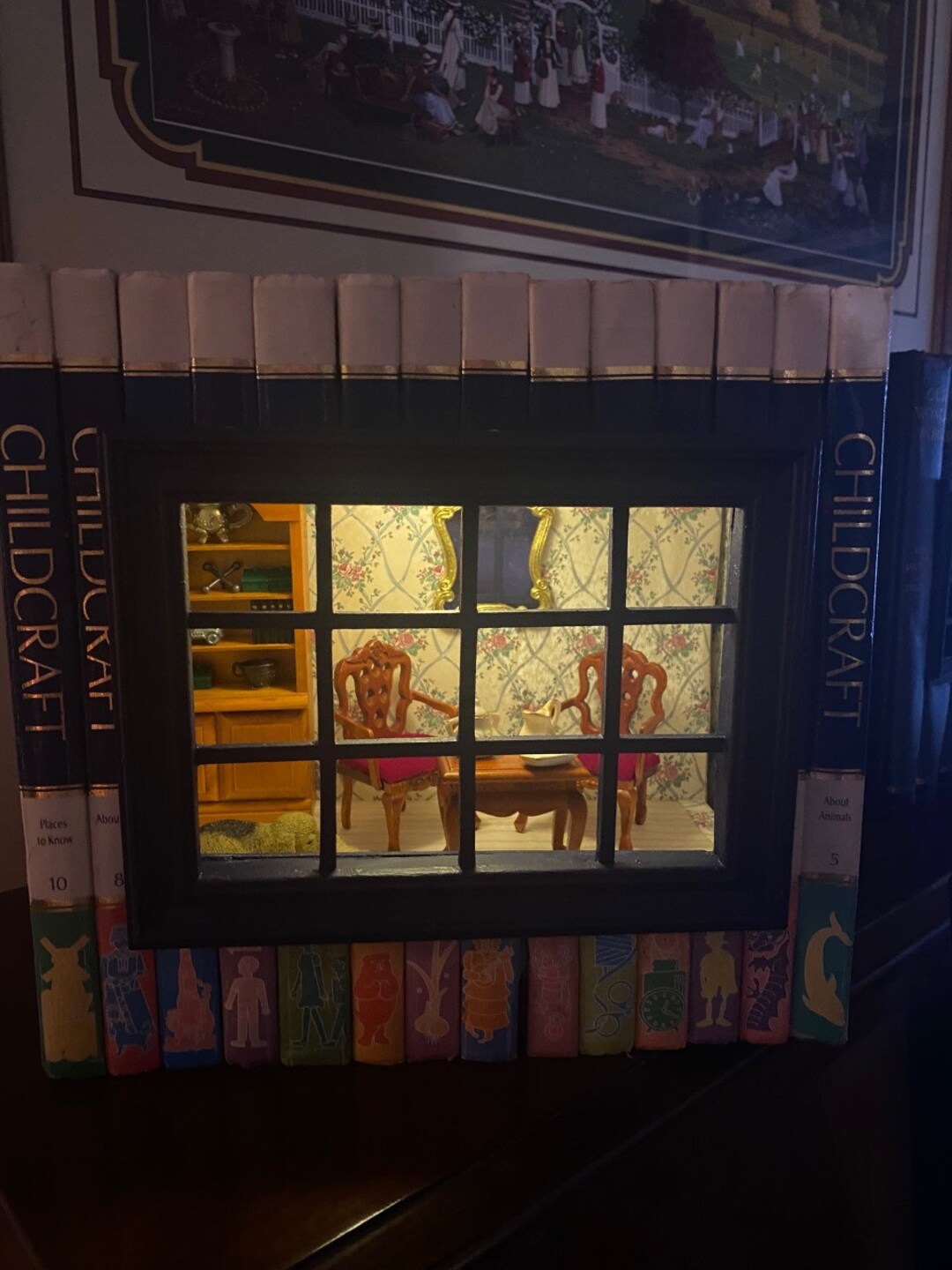 Book Nook, Book House, Nightlight, Book Art, Miniature Fairy Dollhouse ...