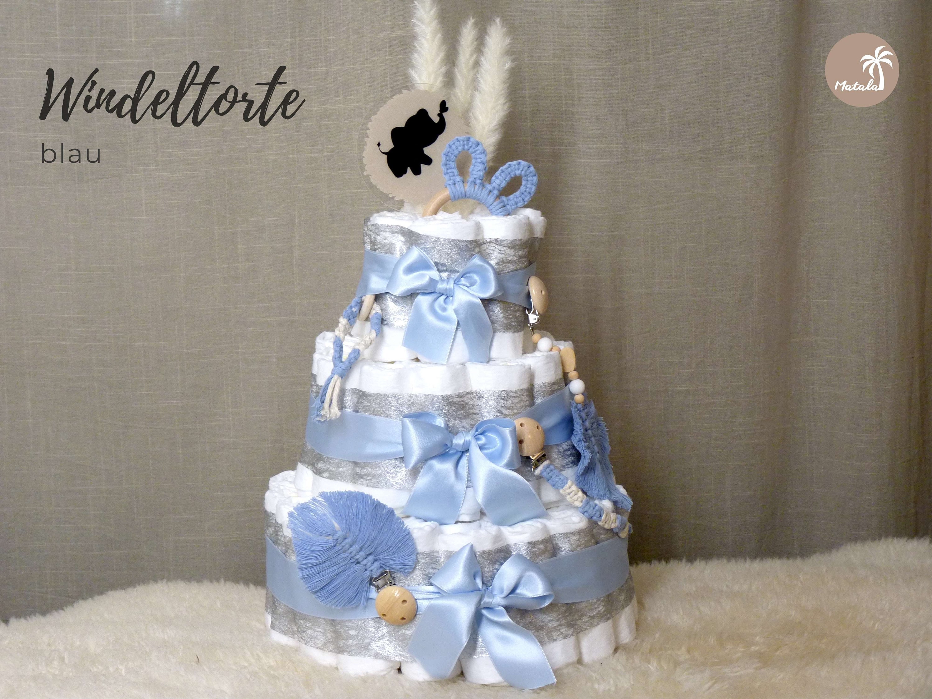 Große Windeltorte | Windeltorte in verschiedenen Farben | Geschenk zur ...