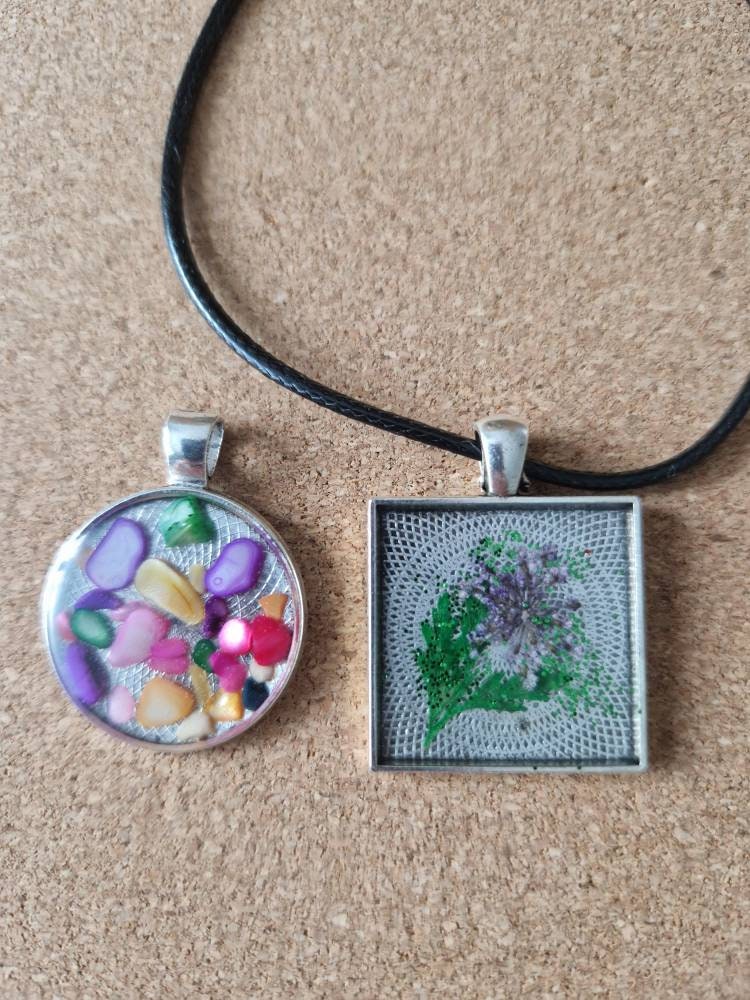 One Necklace Two Pendants - Etsy