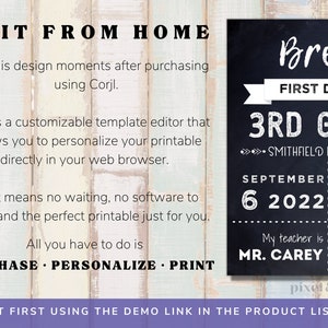 Editable First Day of School Sign Back to School Sign Back to School ...