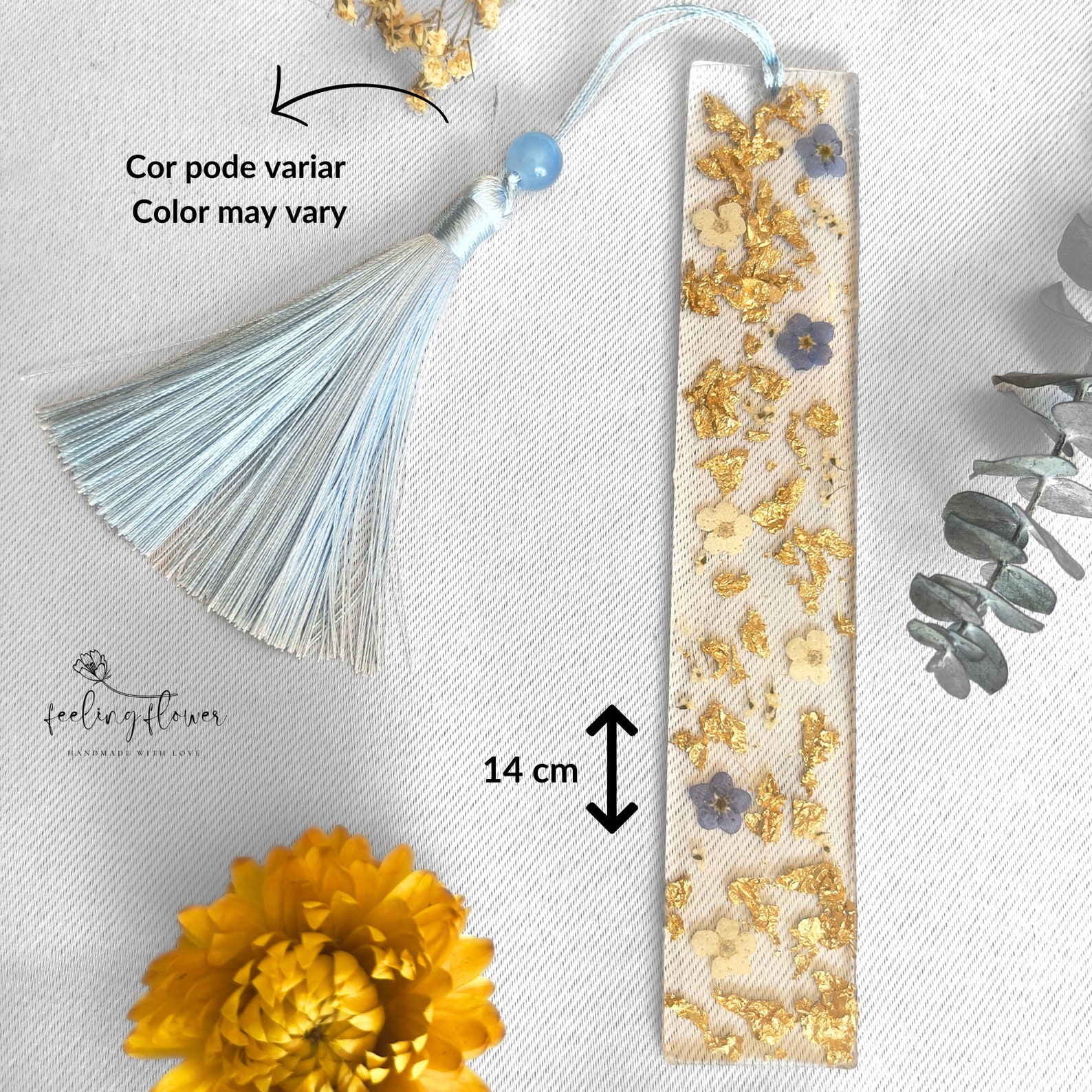 Flower Keychain, Bookmark and Ruler, Initial Resin Keychain ...