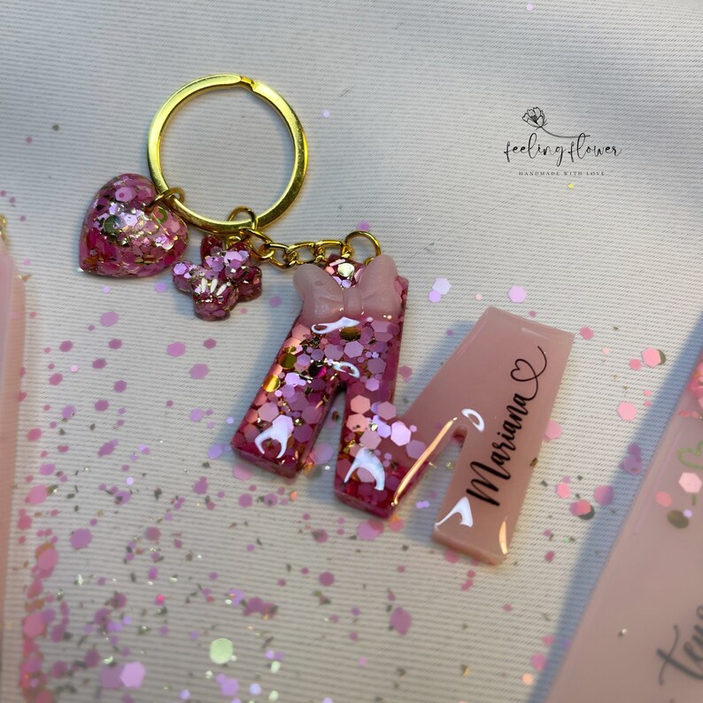 Custom Minnie Mouse Keychain, Refillable Pen and Bookmark, Resin ...