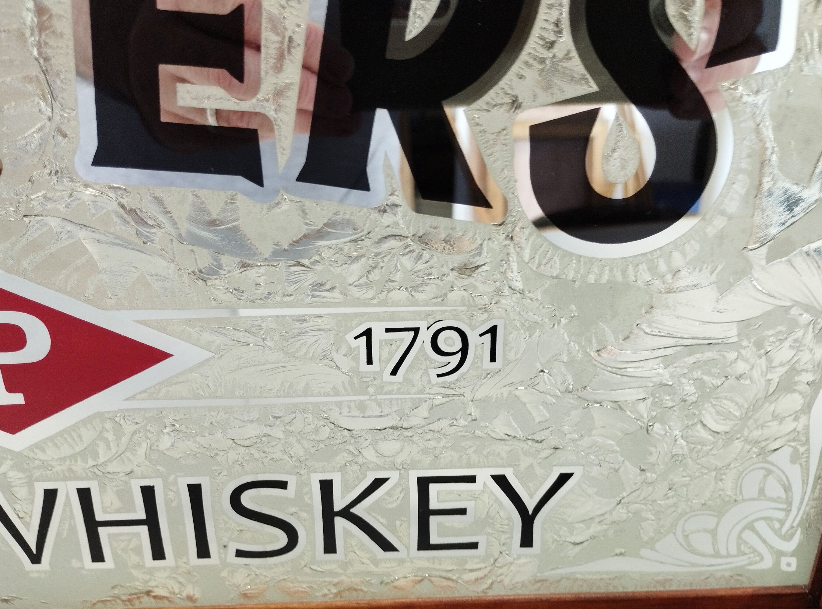 Powers Irish Whiskey, Glue Chipped Glass Sign - Etsy