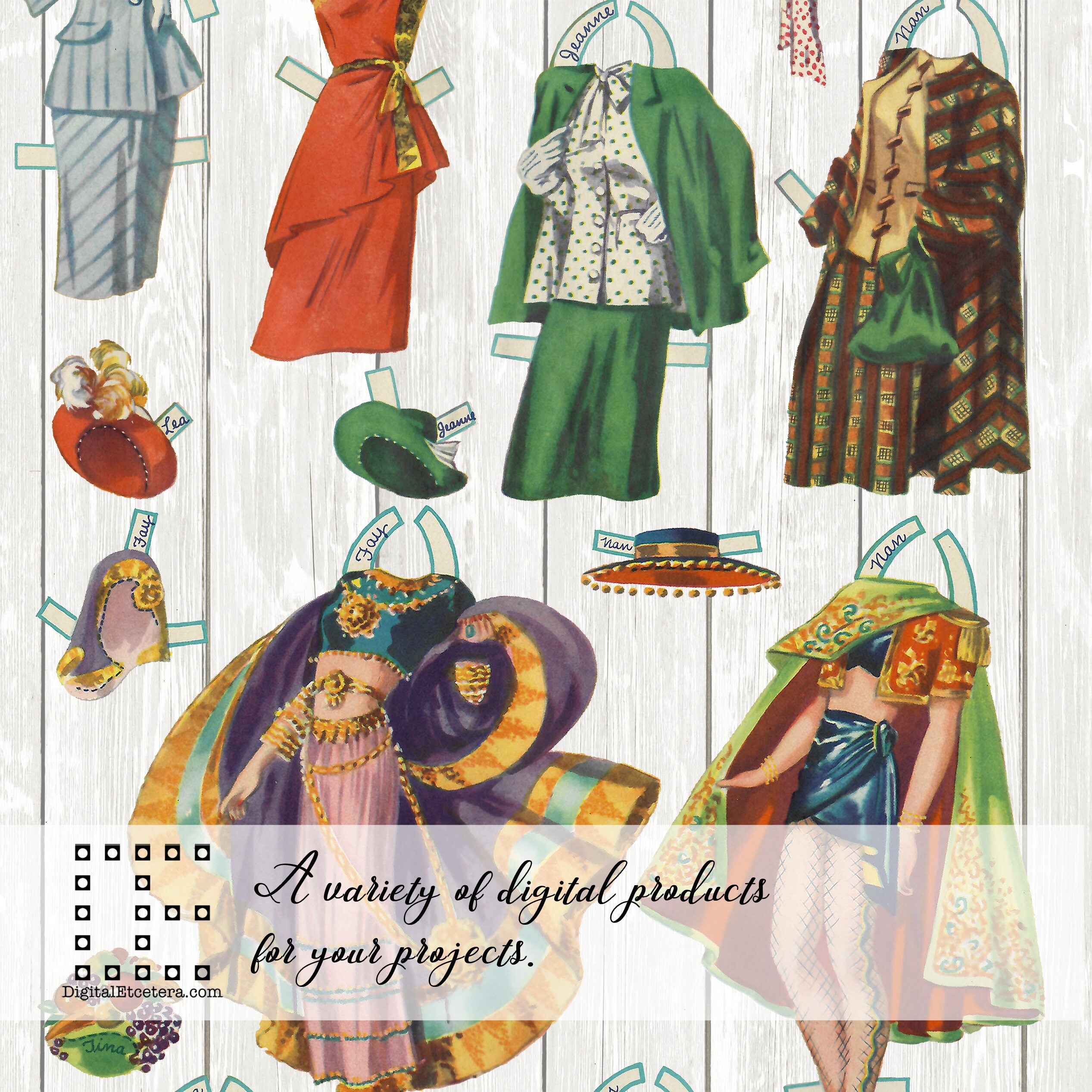 RARE Pert and Pretty Pin up PNG Paper Dolls Clothing Vintage 40's ...