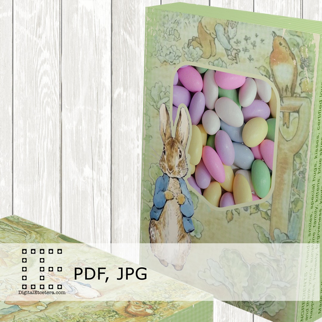 Peter Rabbit Candy Box Window Easter Printable Instant Download Party ...