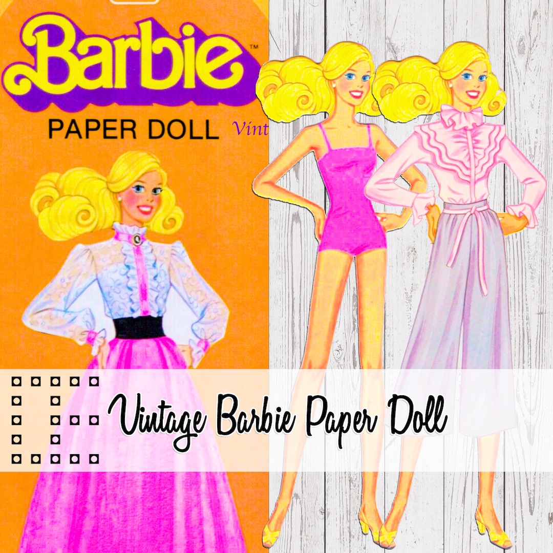 Vintage Authentic Barbie Paper Doll Printable Digital Download - Etsy