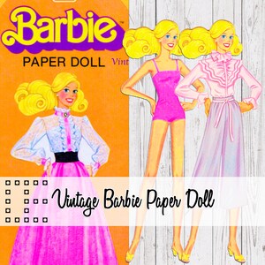 Vintage Authentic Barbie Paper Doll Printable Digital Download - Etsy