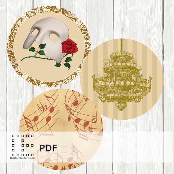 Phantom of the Opera Paper Printable Andrew Lloyd Weber | Etsy