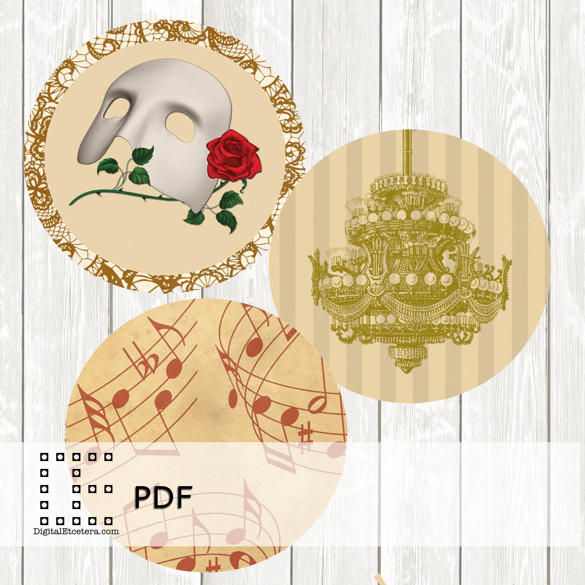 Phantom of the Opera Paper Printable Andrew Lloyd Weber - Etsy