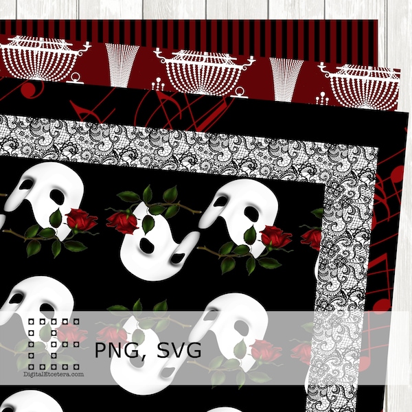 Phantom of the Opera Digital Papers - Etsy