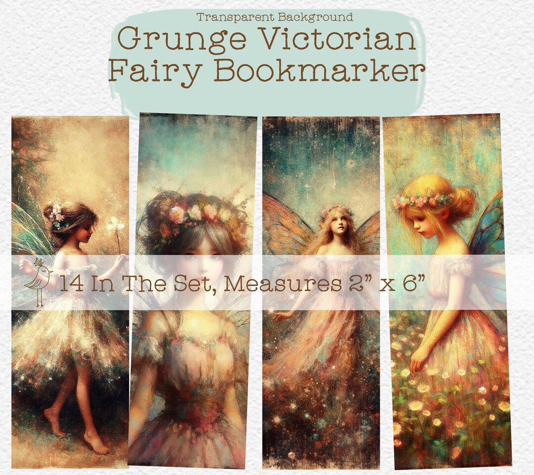 Fairy Bookmarks: Watercolor Printable Ephemera (PNG Digital Download ...
