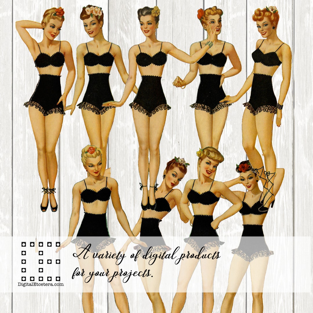 RARE Pert and Pretty Pin up PNG Paper Dolls Clothing Vintage - Etsy