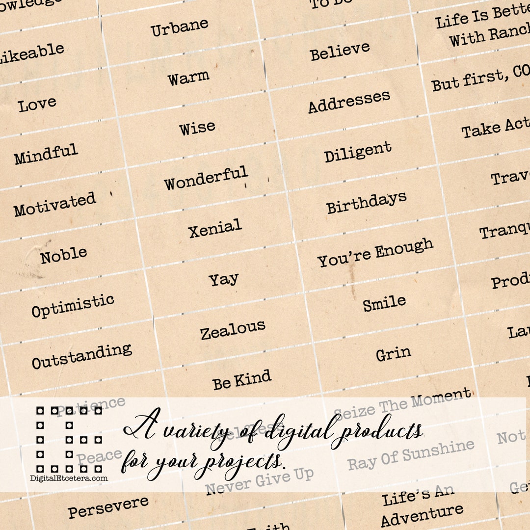 Journal Organize Junk Words Phrases Motivation Tags Skinny Digital ...