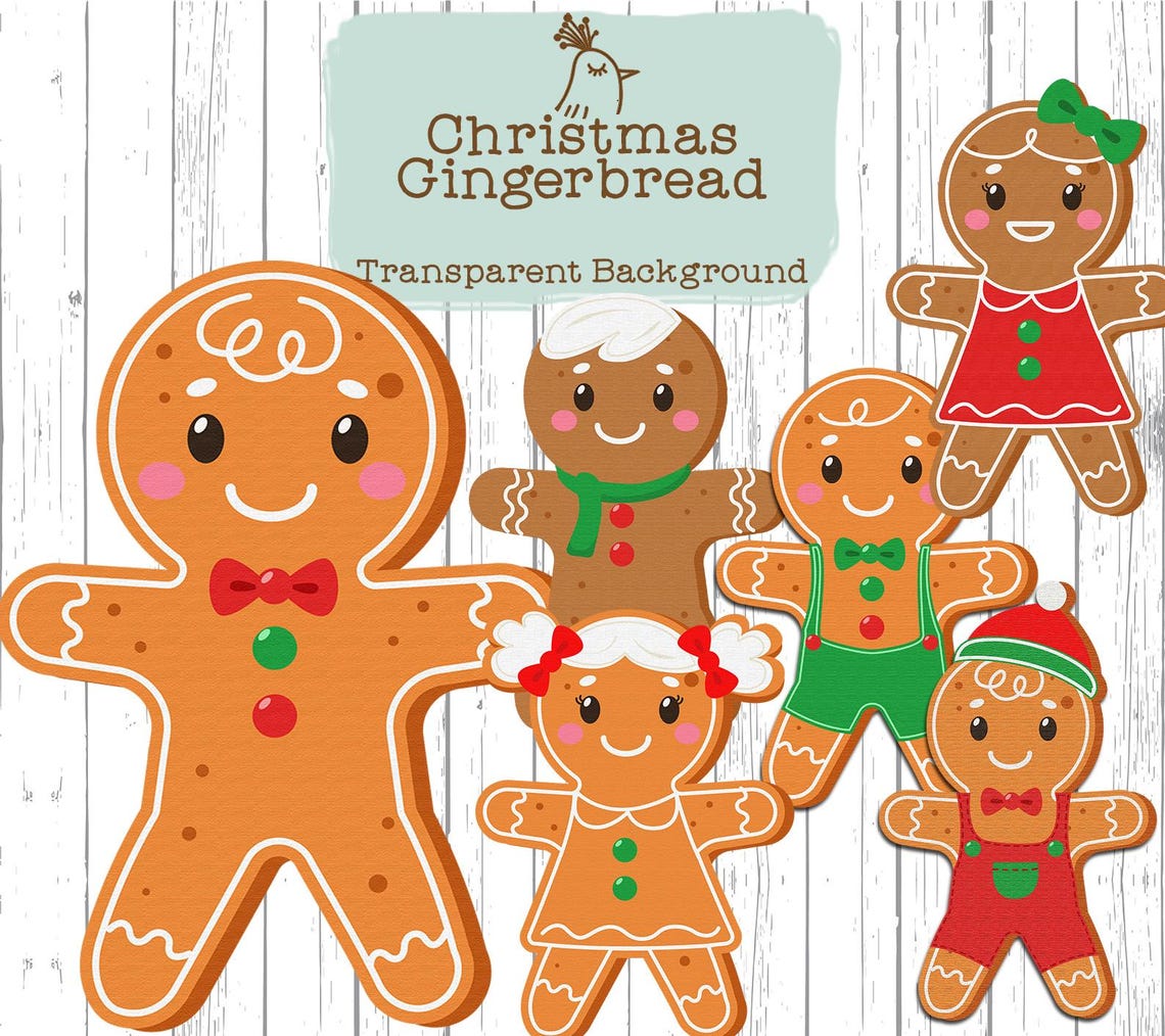 Christmas Gingerbread PNG Clipart: Linen Texture (digital Download) - Etsy