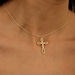 Elegant Cross Necklace, Gold Cross Necklace, Delicate Cross Necklace ...