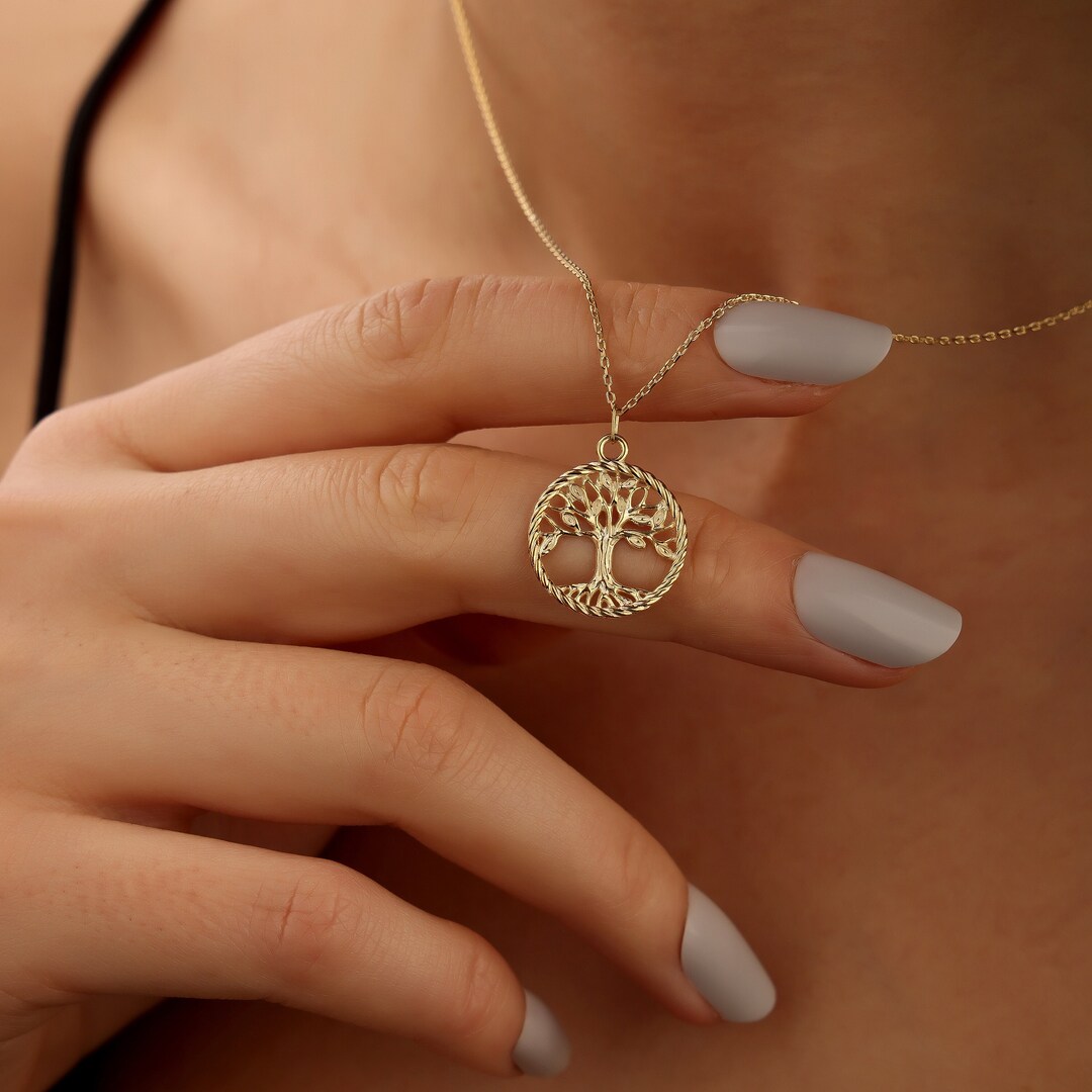 Tree of Life Necklace / Gold Tree Necklace / Dainty Tree of Life ...