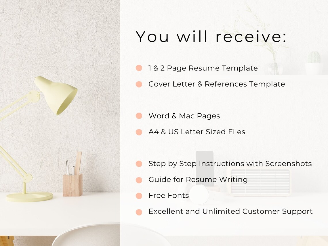 CV Template, CV Template Professional, CV Template Word, Mac Pages, Google Docs, Easy to Use ...