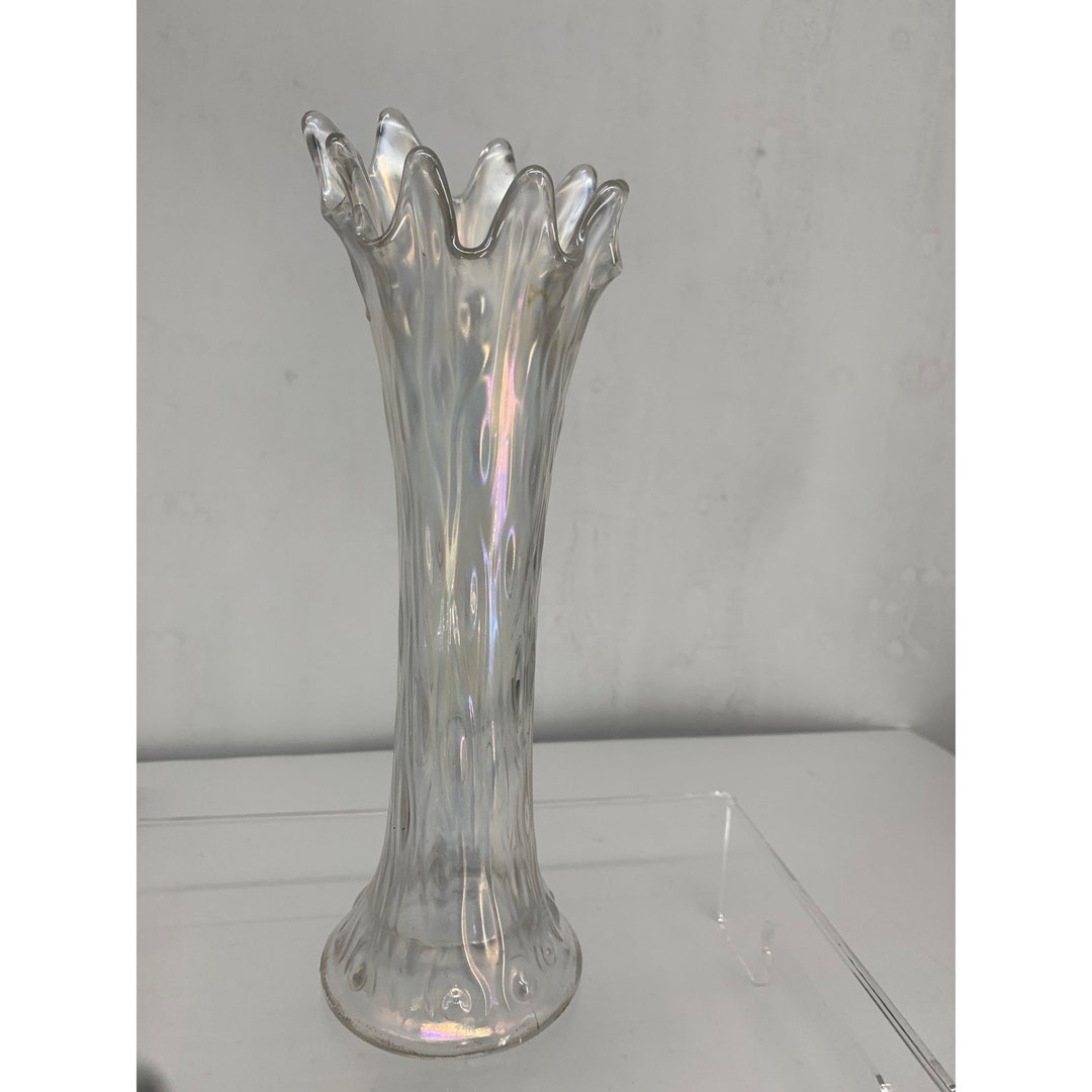 Northwood Tree Trunk White Opalescent Iridescent Pre 1940 Swung Glass ...