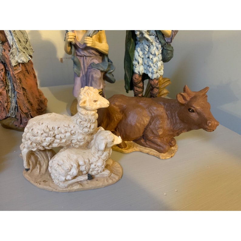Holly Tree 11 Piece Nativity Set Vintage Med/ Large Figurines - Etsy